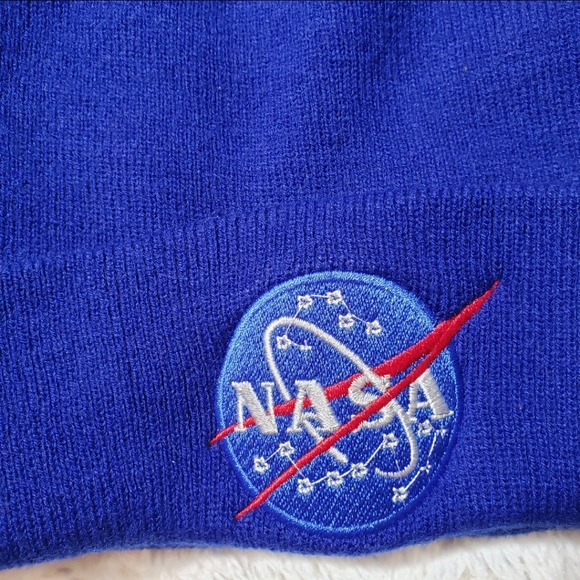 None | Accessories | Nasa Logo Royal Blue Beanie Hat Space Galaxy ...